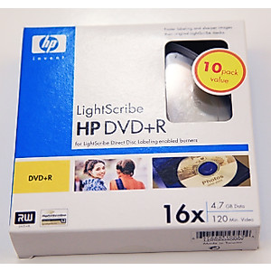 HP DVD+R Lightscribe 10pk