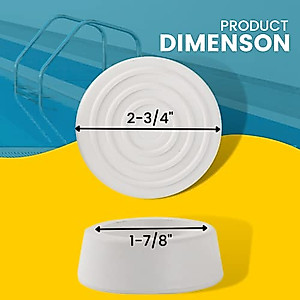 TonGass (4-Pack, White) Outside Pool Ladder Bumpers for Inground Pool - Pool Ladder Rubber End Caps Fit 1.9" Standard Swimming Pool Ladder Tubing Bumper Caps for Inground Pool Ladder Step End Caps