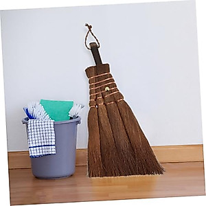 HONMEET 2pcs Small Broom Handheld Broom Sweeper Broom Household Cleaning Tool Brush for Desk Mini Corn Broom Kitchen Countertop Broom Counter Cleaning Broom Asian Straw Soft Broom Palm