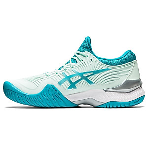 ASICS Women's Court FlyteFoam 2 Tennis Shoes, 8.5, BIO Mint/Lagoon