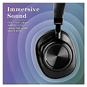 NALANY Headphone Bluetooth User-Defined Active Noise Cancelling Wireless Headset with for Phone Support SD Card Slot