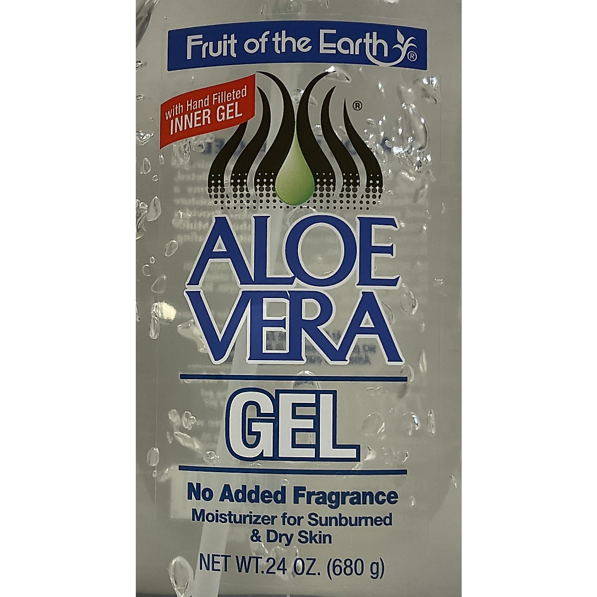 Fruit of the Earth Aloe Vera 100% Gel 24 oz (Pack of 3)