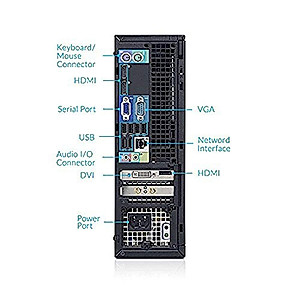 Dell Optiplex 9010 SFF Desktop Computer (Intel Quad-Core I7-3770 3.4GHZ, 8GB RAM, 240GB SSD, DVD, VGA, DISPLAYPORT, WiFi, Windows 10 Professional) (Renewed) (9010 I7 SFF)