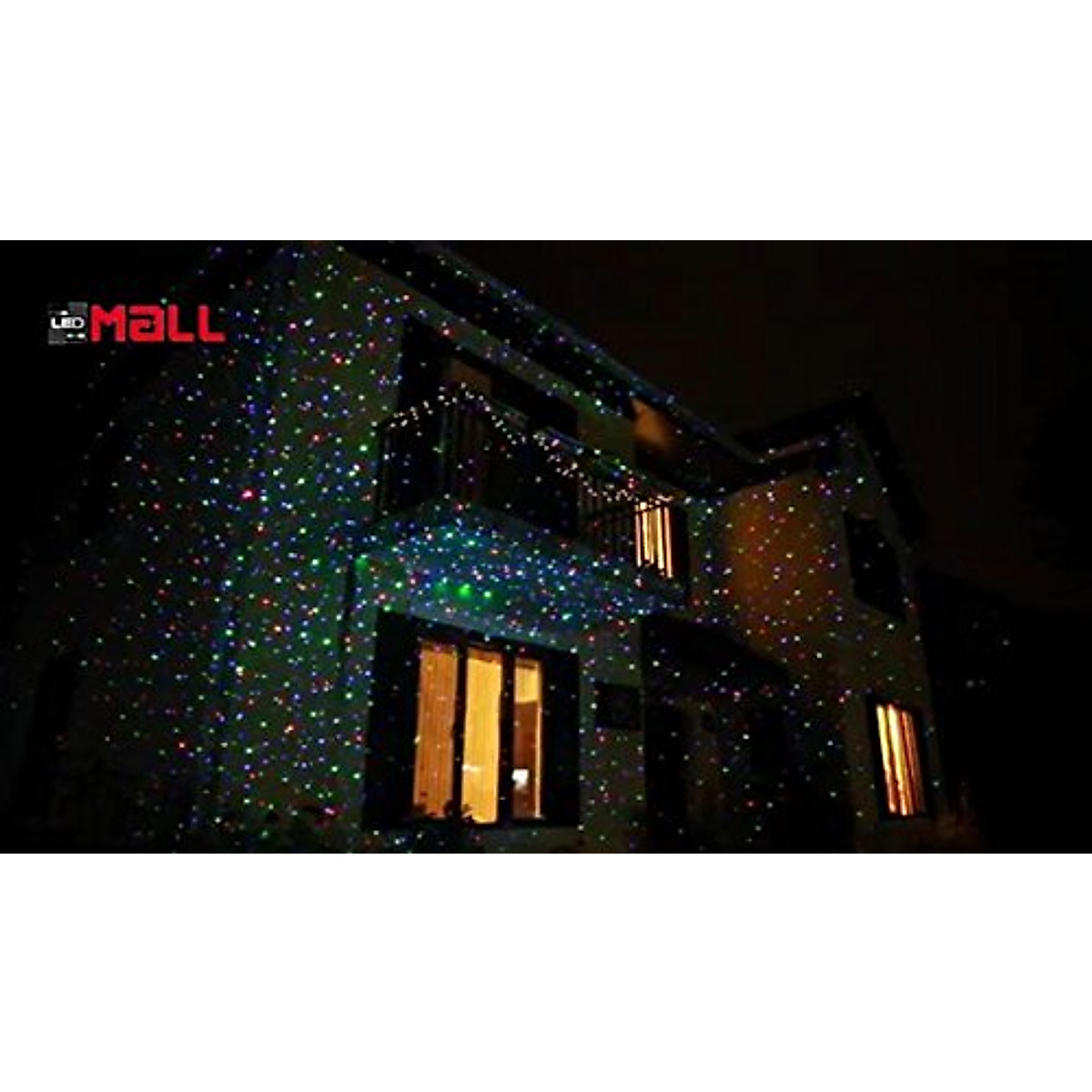 LedMall Christmas Laser Projector Lights Outdoor, Motion Firefly Red, Green and Blue with Remote Control and Security Lock