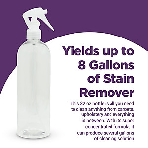 Ultra Chem Labs Professional Grade, All-in-One Super-Concentrated Upholstery Carpet Solution, Electrolytic Rug and Stain Remover, Dark Cherry Scent, 32 oz Formula Yields 8 Gallons