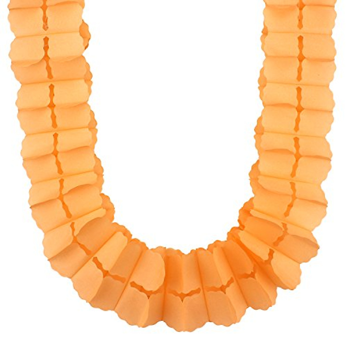 Life Glow Hanging Garland Four-Leaf Tissue Paper Flower Garland Reusable Party Streamers for Party Wedding Decorations, 11.81 Feet/3.6M Each, Pack of 6-Orange