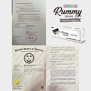 106 Rummy Tiles Game, Rummy Cube Sets Travel Game Outlasting Color with Aluminum Case & 4 Anti-Skid Durable Trays. Board. 106 Tile, 4 Players. Deluxe Edition.