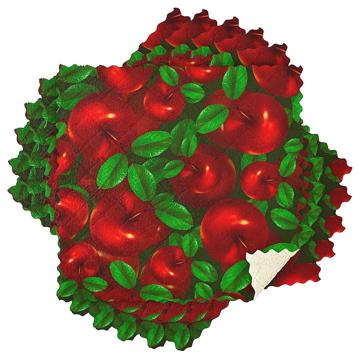 senya 6 Pack Dish Cloths Dish Towels Red Apple Reusable Kitchen Hand Towels