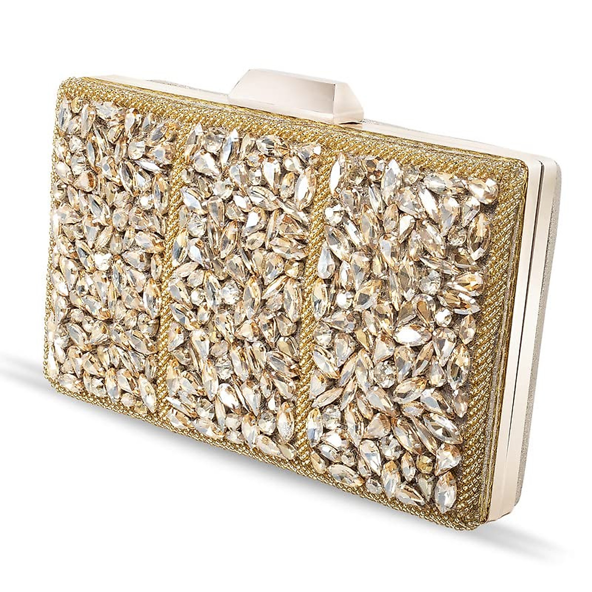 Aheli Indian Clutch Purses for Women Wedding Handmade Evening Handbags Party Bridal Clutch, Gold