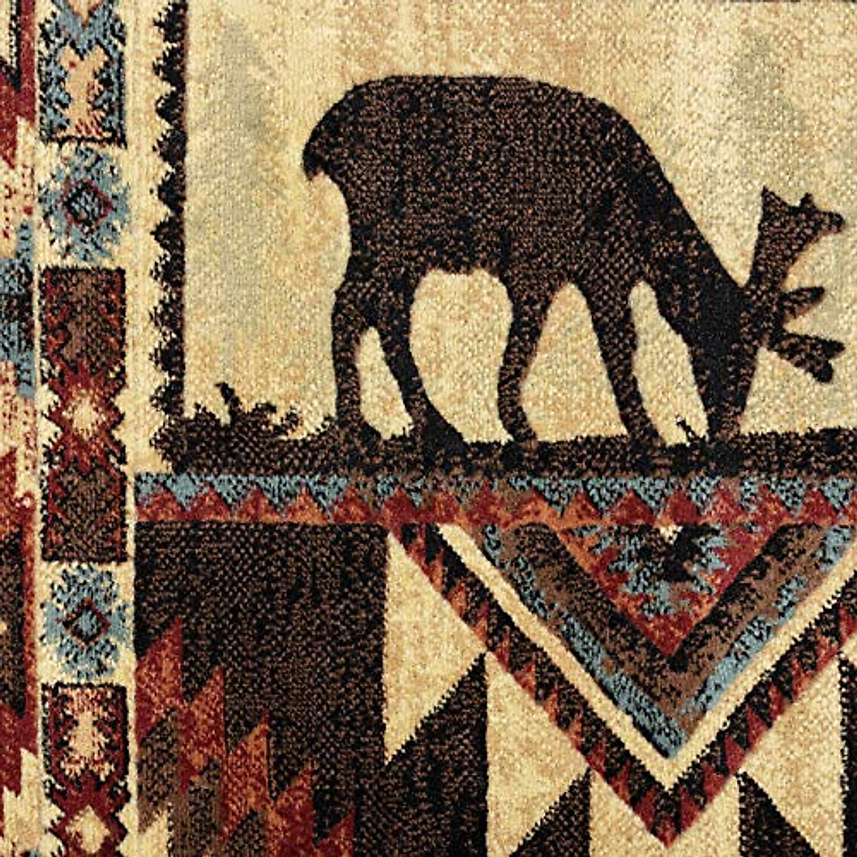 Home Dynamix Buffalo Southwest Rustic Area Rug, Brown/Red, 5'2"x7'2", Rectangular