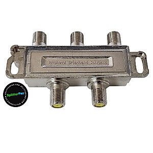 SplitterPRO - Digital Splitters Professionals Install Across The U. S. A. 4-Way Coaxial Cable Splitter, 1 GHz for HDTV and High Speed Internet (Not for Satellite Dish Connections)