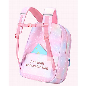 Mylshbest Rainbow Backpack for Girls, Large Capacity Student Laptop Backpacks BookBag Casual Travel Princess Daypack