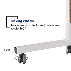 SogesGame Mobile Sofa Side Table, Industrial C Table with Wheels, Portable Desk Cart Tray End Table Height Adjustable, Snack Table for Couch Sofa, Oak，05#3-60OK-S8-US