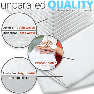 Aunti Em's Kitchen Wrinkle Resistant Dinner Napkins, Oversized 20 x 20 Inches, Set of 12, Sage