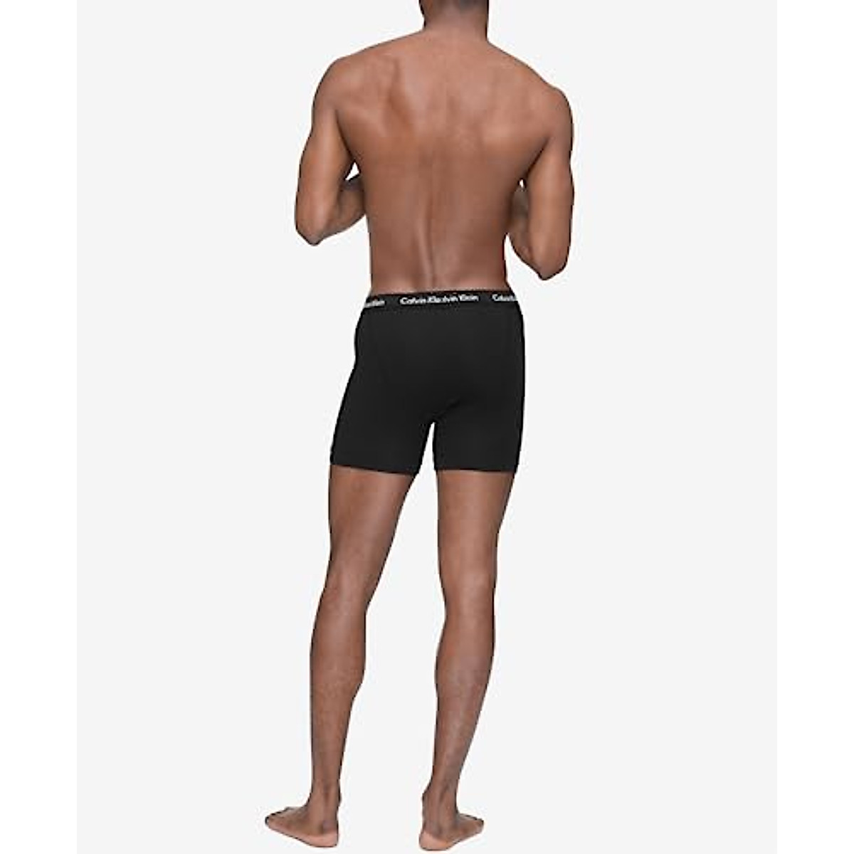 Calvin Klein Men's Cotton Stretch 5-Pack Boxer Brief, 5 Black, M