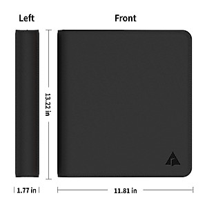 Rayvol Premium Zip Binder- 9 Pocket Fits 720 Trading Cards with 40 Deluxe Black Sleeves, Top Loading Card Album Folder for TCG