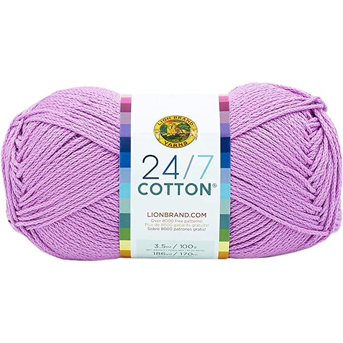 Lion Brand Yarn - 24/7 Cotton - 6 Skein Assortment (Mix 9)