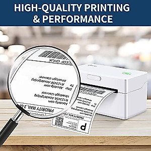 Label Printer - 180mm/s Wireless Shipping Label Printer, 4×6 Commercial Direct Thermal Label Printer for Shipping Packages, Label Maker, Compatible with USPS, UPS, Support BT (Contact CS for Driver)
