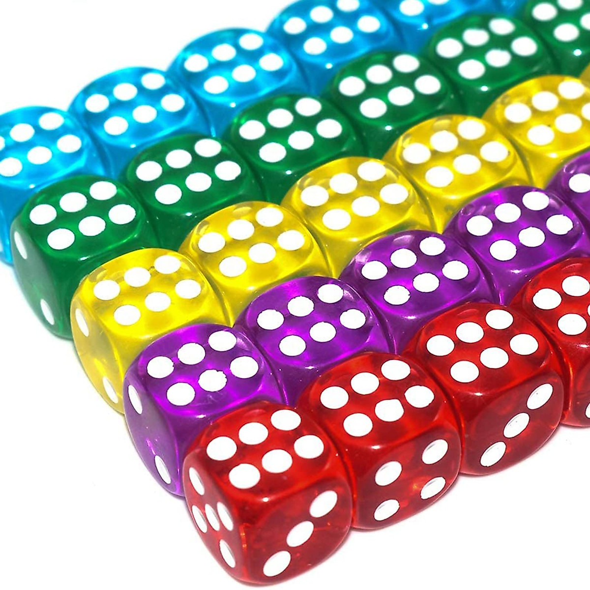 Dice Game, Yision Colored Dice, 14mm D6 Dice for Bunco Games, Activity, Casino Theme, Party Favors, Toy Gifts -100pcs
