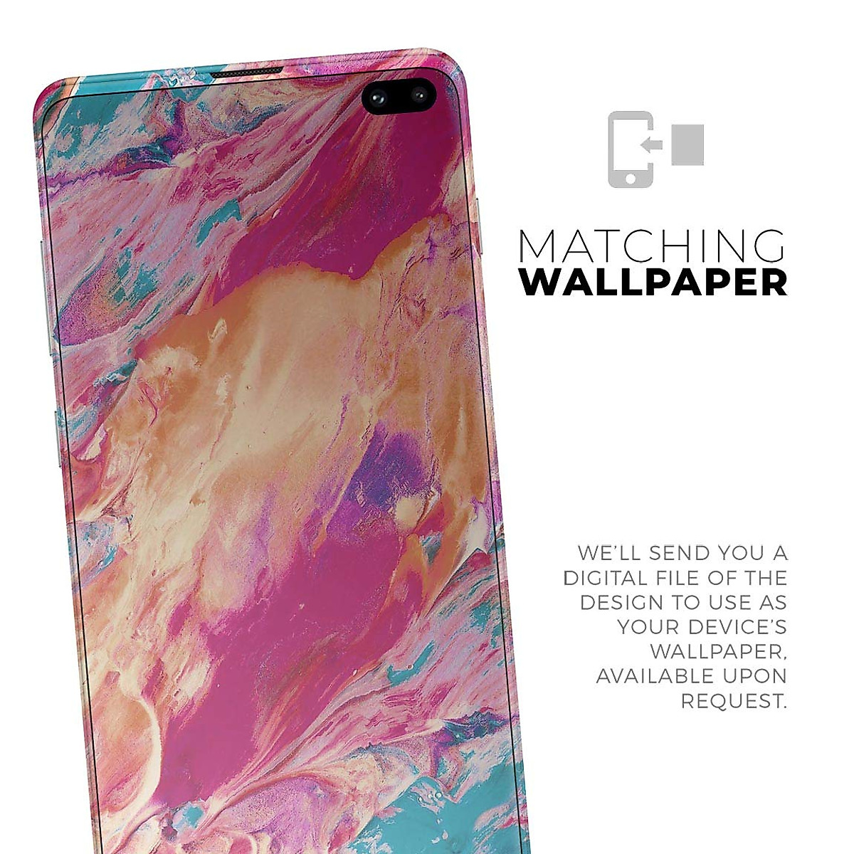 DesignSkinz Liquid Abstract Paint Remix V90 Protective Vinyl Decal Wrap Skin Cover Compatible with The Samsung Galaxy S20 (Screen Trim & Back Glass Skin)