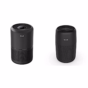 LEVOIT Air Purifier for Home Allergies Pets Hair in Bedroom, Black & Air Purifiers for Bedroom Home, HEPA Filter Cleaner with Fragrance Sponge for Better Sleep, Filters Smoke, Allergies, Black