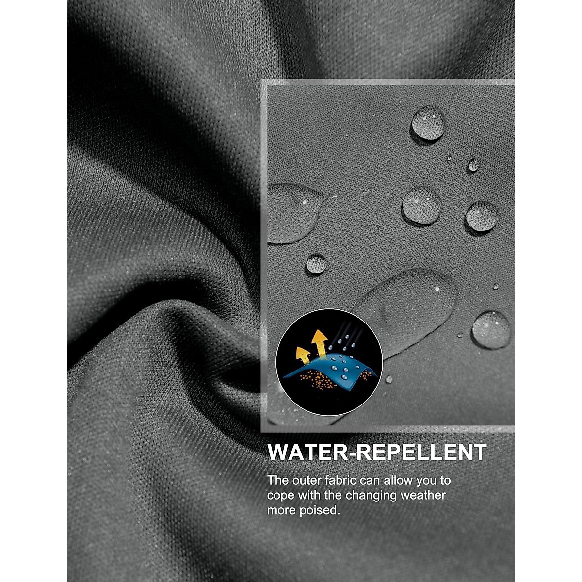 Little Donkey Andy Men's Softshell Vest, Lightweight Golf Vest Windproof Sleeveless Cycling Jacket for Running, Hiking (Pure Grey M)