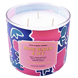 White Barn Bath and Body Works Rosewater & Ivy 3 Wick Candle 14.5 oz