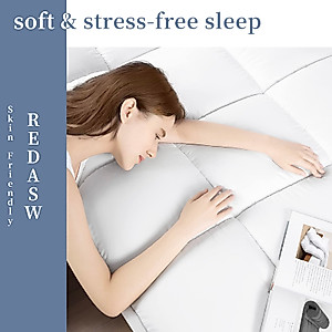 REDASW Mattress Pad Queen Size,Extra Thick Cooling Mattress Cover,Mattress Topper with 8-21" Deep Pocket,Mattress Pad Cover Cotton Top,White, 60x80 Inches