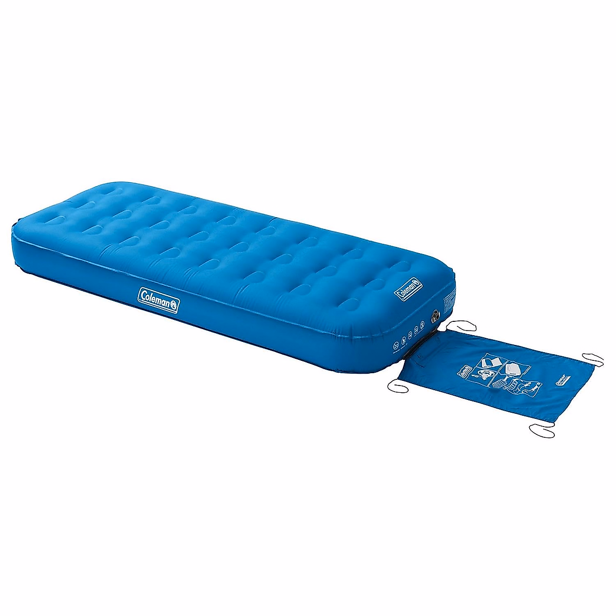 Coleman Single Airbed Extra Durable, Inflatable, Camping Bed, Blue, 198 x 82 x 22 cm, Supports up to 148 kg