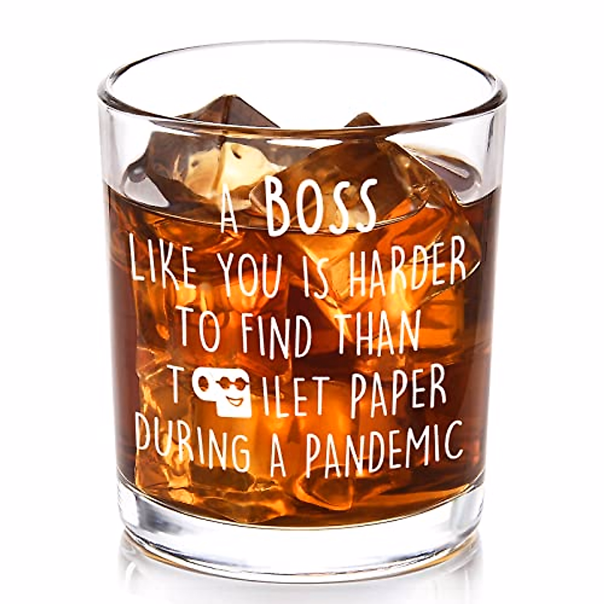 Futtumy Bosses Day Gift for Men, A Boss Like You Is Harder to Find Whiskey Glass, Funny Boss Gift Going Away Gift Farewell Gift Office Gift for Men Best Boss Manger Leader, Boss Rock Glass 10 oz