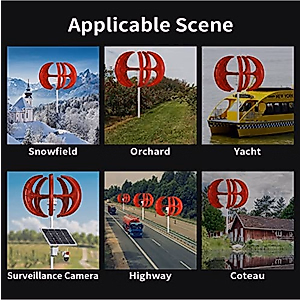 9000W Vertical Wind Power Turbine Generator, Magnetic Levitation Axis Wind Turbine Generator Wind Generator Power for Outdoor Garden(With Controller),24v