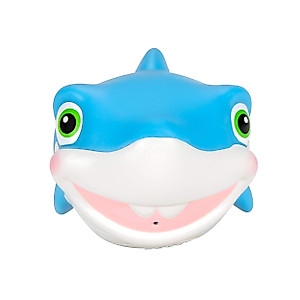 CoComelon Official Bath Squirters, Featuring JJ Character Toy (4” Tall) and 2 Sharks (4” Wide), Bath Time Fun Playset - Character Toys for Babies, Toddlers, and Kids