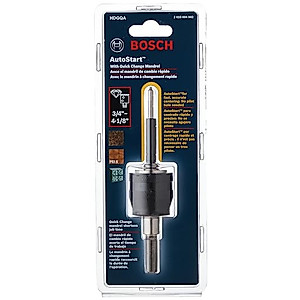 BOSCH HDGQA 3/8 In. AutoStart Carbide Hole Saw Quick Change Mandrel , Black