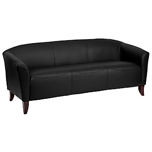 Flash Furniture HERCULES Imperial Series Reception Set in Black LeatherSoft