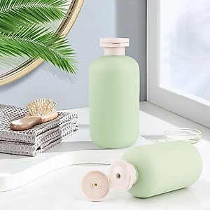 5 Pcs 300ml/10oz Squeeze Bottles Plastic Travel Lotion Bottles Refillable Containers with Flip Cap for Toiletries Creams Lotion Shampoo Conditioner