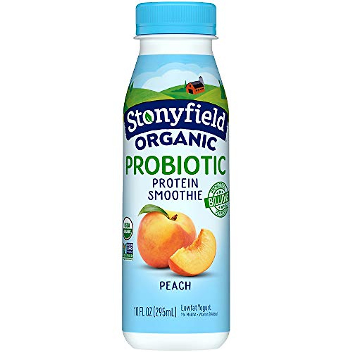 Stonyfield Farms Organic, Low Fat Peach Smoothie, 10 oz