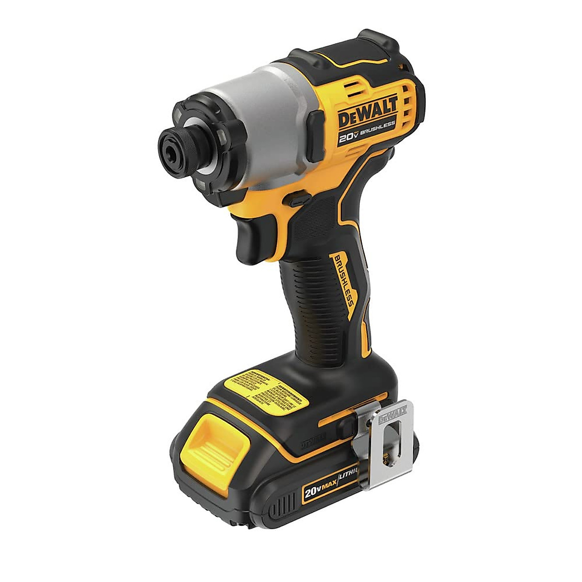 DEWALT 20V MAX* 1/4 in. Brushless Cordless Impact Driver Kit (DCF840C2)