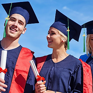 Yaomiao 14 Pieces 2025 Year Charm Graduation Tassel Academic Graduation Hat Tassel with Decoration for Graduates Ceremonies Parties Accessories(Green)