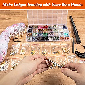 Labeol Ring Making Kit 32 Colors Crystals Beads for Jewelry Making Kit Gemstone Chip Beads Irregular Nataral Stone with Jewelry Making Supplies Bracelet Making