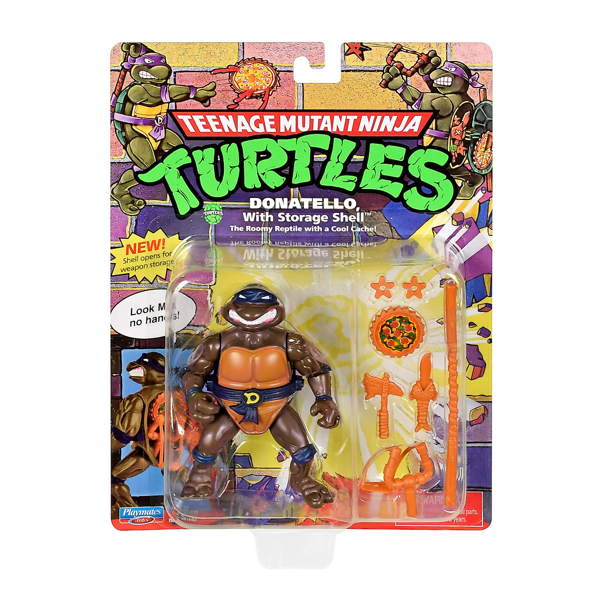Teenage Mutant Ninja Turtles: 4” Original Classic Storage Shell Donatello Basic Figure by Playmates Toys