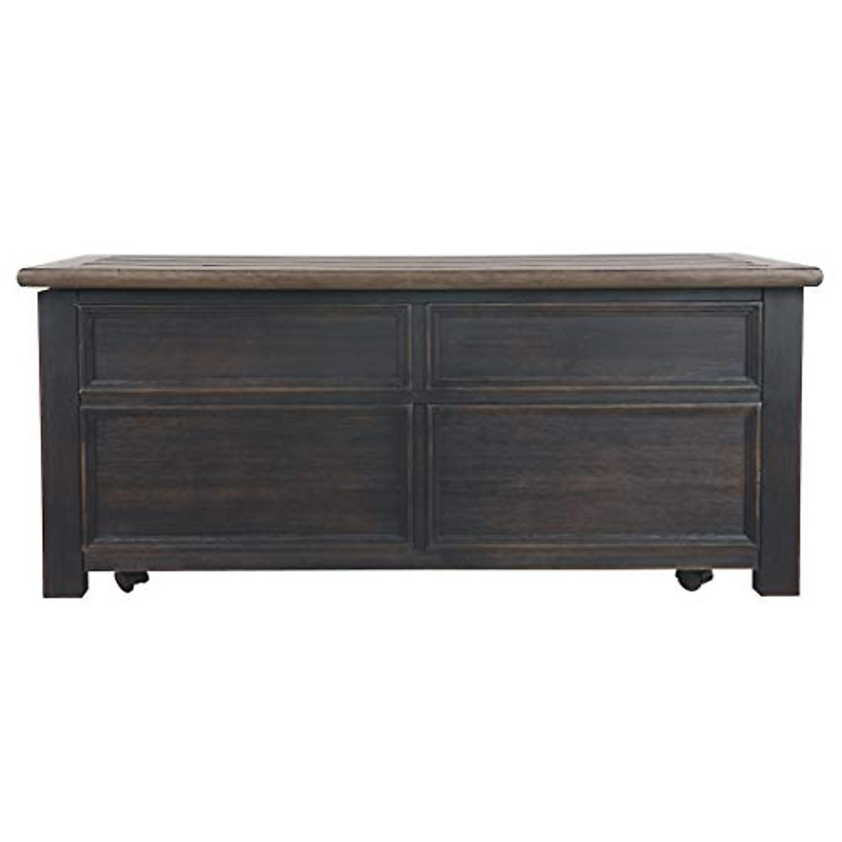 Signature Design by Ashley Tyler Creek Rustic Farmhouse Lift Top Coffee Table with Drawers, Brown & Black