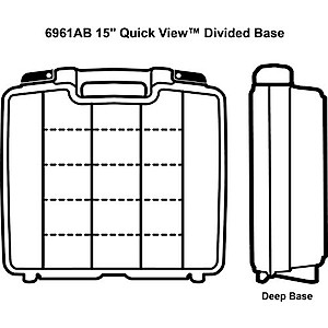 ArtBin 6961AB Quick View Deep Base Carrying Case with Removable Dividers, Portable Art & Craft Storage Box, 15", Clear