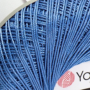 2 Skein(Ball) YarnArt Violet,100% Mercerized Cotton Yarn and Crochet Lace Hand Knitting Thread, Great Choice for Embroidery Arts & Crafts (Blue - 5351)