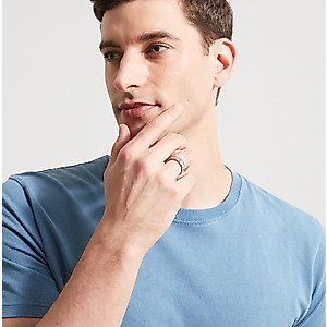 TIGRADE 2mm 4mm 6mm 8mm Titanium Ring Plain Dome High Polished Wedding Band Comfort Fit Size 4-15, 6mm, Silver, Size 8