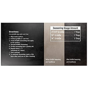 Cast Iron Seasoning wax Blackstone 2-IN-1 Griddle & Cast Iron Seasoning Conditioner 6.5 OZ– Effective Rub Formula Food Safe – Easy to Use Cleaner & Conditioner – Plus BETRULIGHT Fridge Decal – 1 Pc