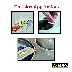 WEUPE Razor Blades Utility: Single Edge Razor Blades 100 Pack, Razor Blade Scraper Refills, Steel Box Cutter Blades USA-Made, Safety Straight Edge Razor Blades, Paint Scraper Razor Blades