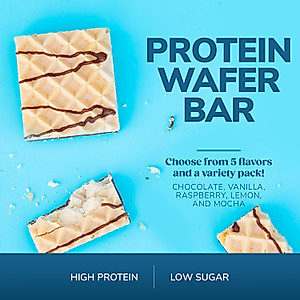 WonderSlim Protein Wafer Snack Bar, Vanilla, 200 Calories, 15g Protein, 0mg Cholesterol (5ct)