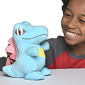 Pokémon 8" Totodile Plush - Officially Licensed - Gold and Silver Starter - Authentic Soft Stuffed Animal Toy Figure - Valentine's Day & Easter Basket Stuffer Gift for Kids, Boys, Girls - 2+