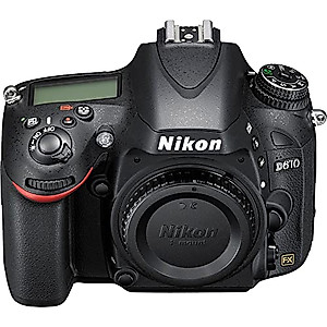 Nikon D610 24.3MP DSLR FX-Format Digital Camera with AF 50mm f/1.8D Lens (1540) Deluxe Bundle with 64GB SD Card + Large Camera Bag + Filter Kit + Spare EN-EL15 Battery + Telephoto Lens (Renewed)