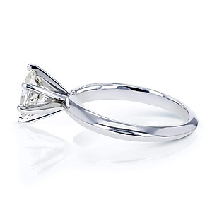 Kobelli Oval Moissanite 6-prong Solitaire Engagement Ring 7/8 Carat in 14k White Gold, 4